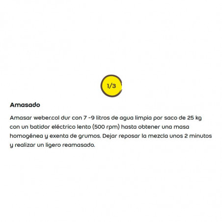 Compra WeberCol Dur 25Kg. al mejor precio Color Blanco