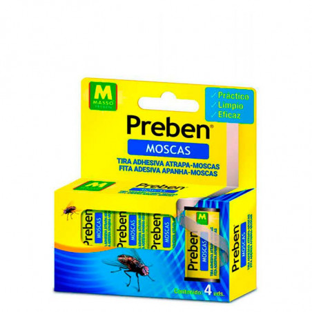 Insecticida Preben Tira Atrapa Moscas 4 Ud | Barral.com
